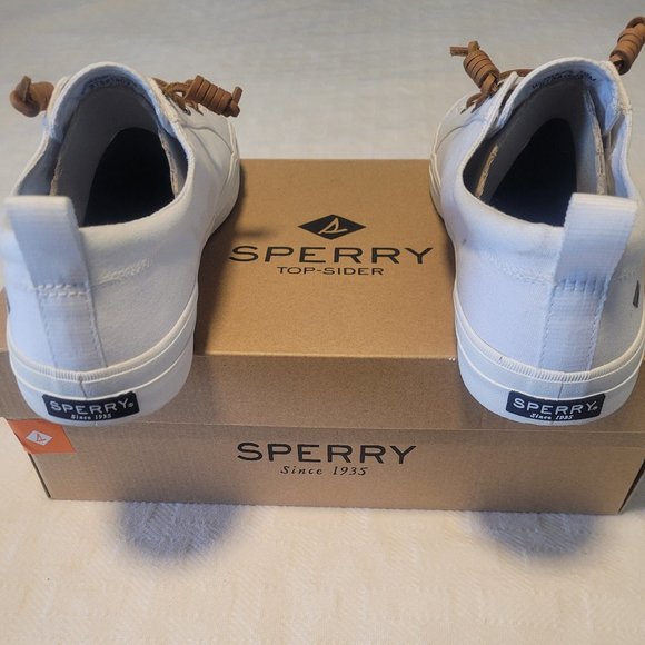 Sperry | Shoes | Sperry Crest Vibe Canvas White New In Box Sneaker Size | Poshmark